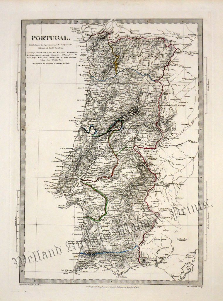 Portugal Only Maps Archives - Welland Antique Maps