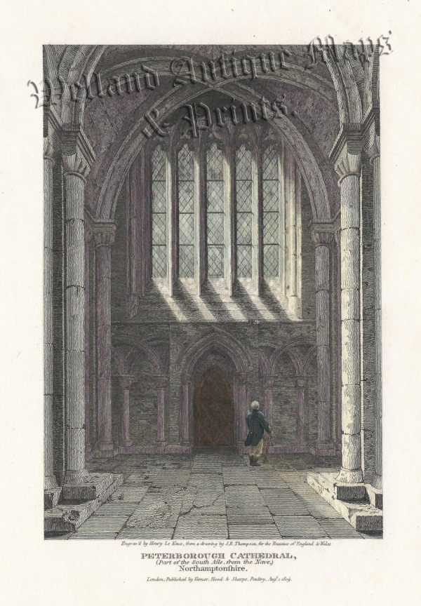 'PETERBOROUGH CATHEDRAL, (Part of the South Aile from the Nave)' by J ...