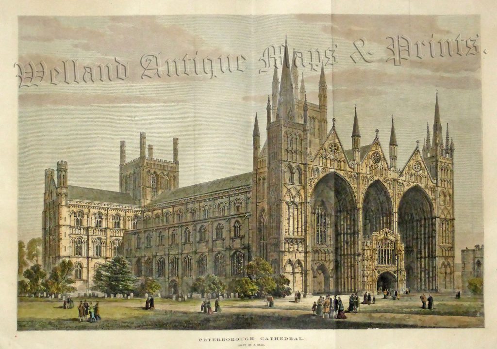 Peterborough Cathedral (Untitled) by Cecil Aldin c.1920s - Welland ...