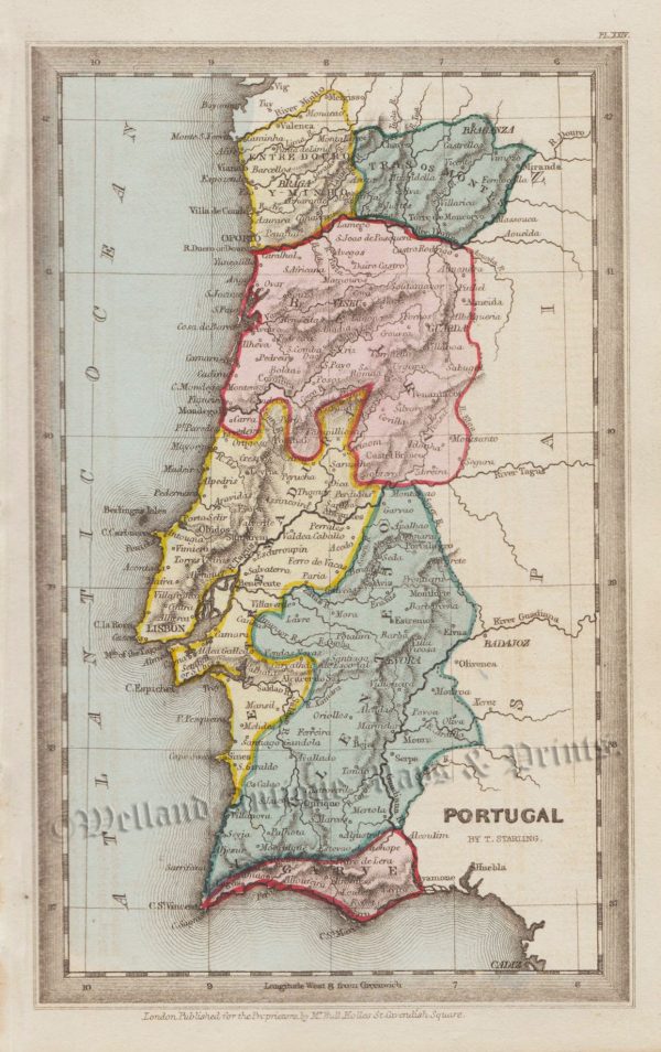 Portugal Only Maps Archives - Welland Antique Maps
