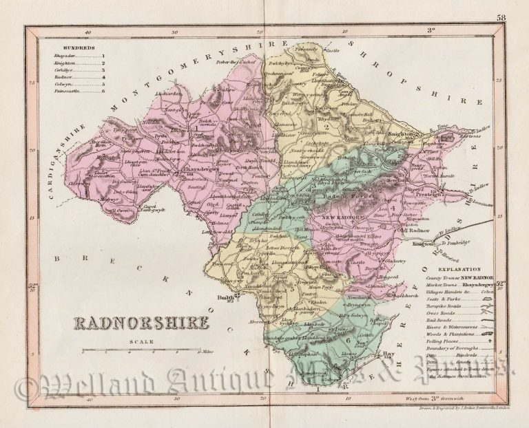 Radnorshire Maps Archives - Welland Antique Maps