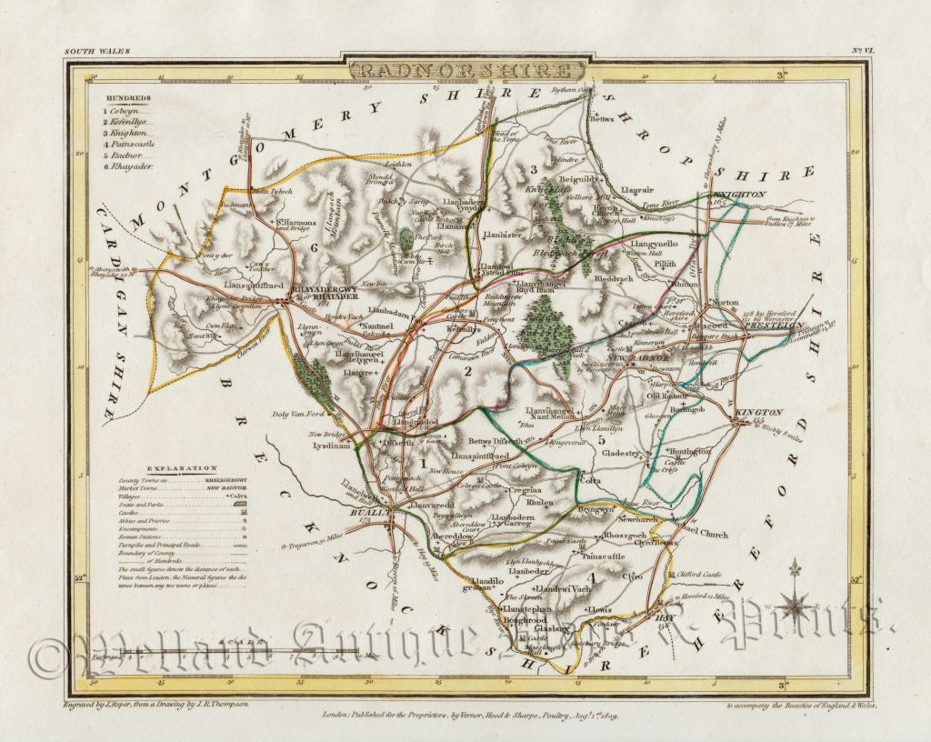 Radnorshire Maps Archives - Welland Antique Maps