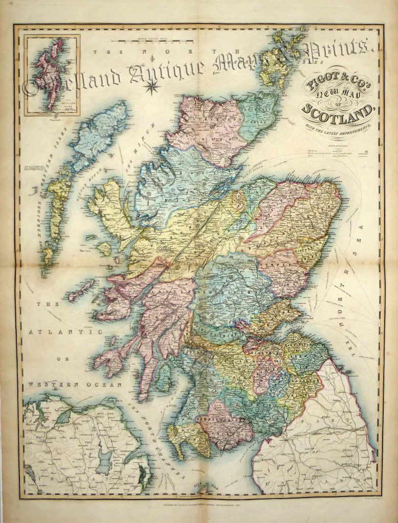 'SCOTLAND.' by John Dower c.1850 - Welland Antique Maps