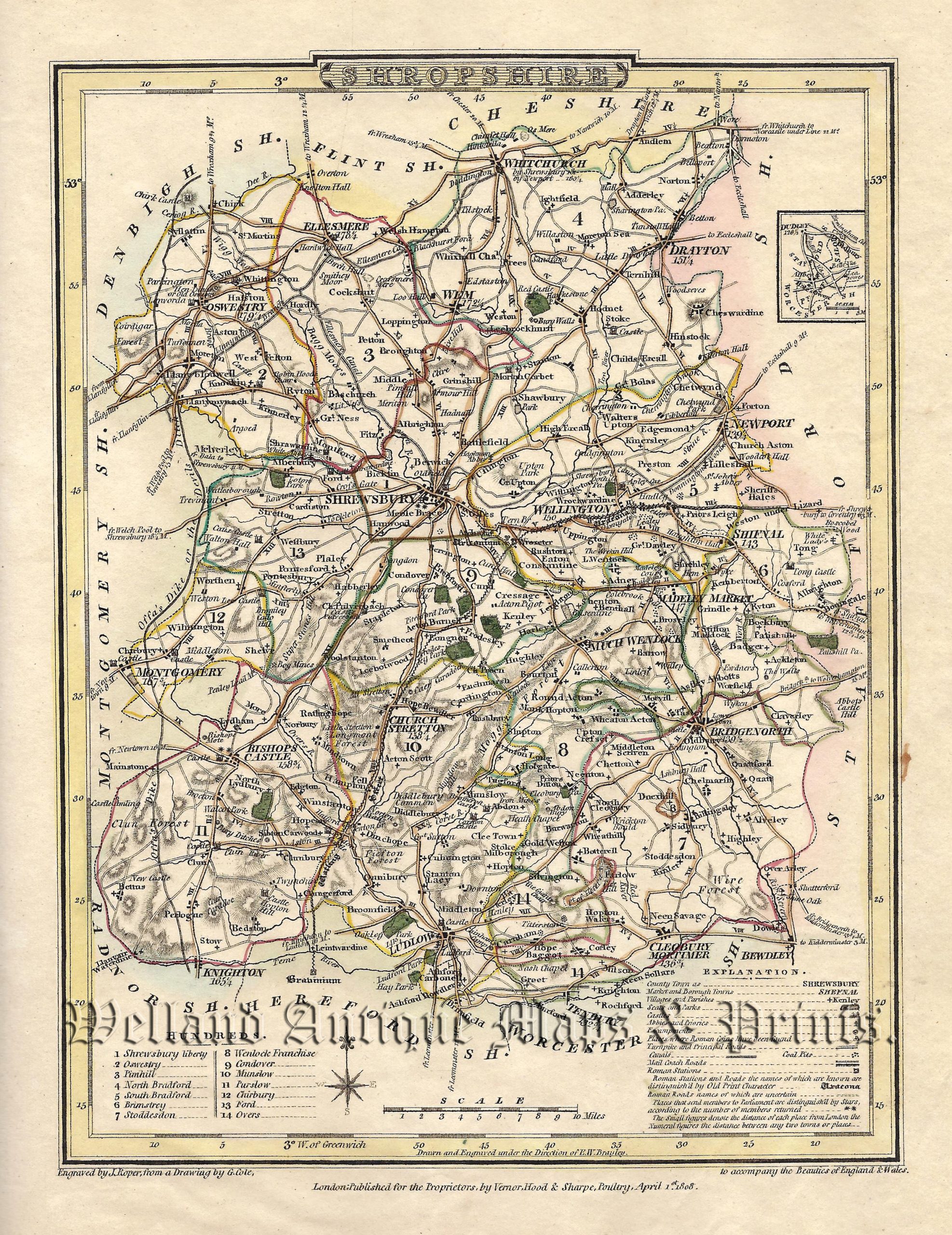 Shropshire Maps Archives - Welland Antique Maps