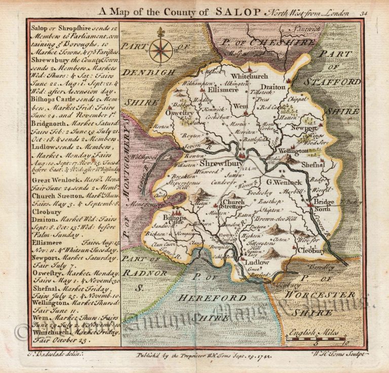 Shropshire Maps Archives - Welland Antique Maps