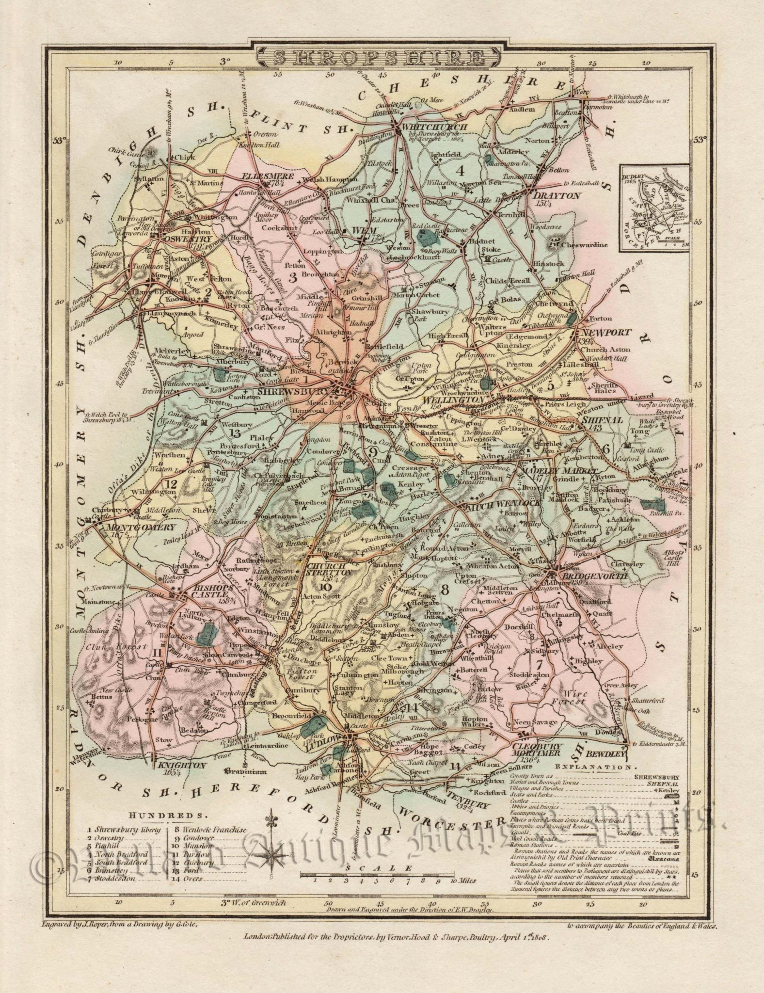 Shropshire Maps Archives - Welland Antique Maps