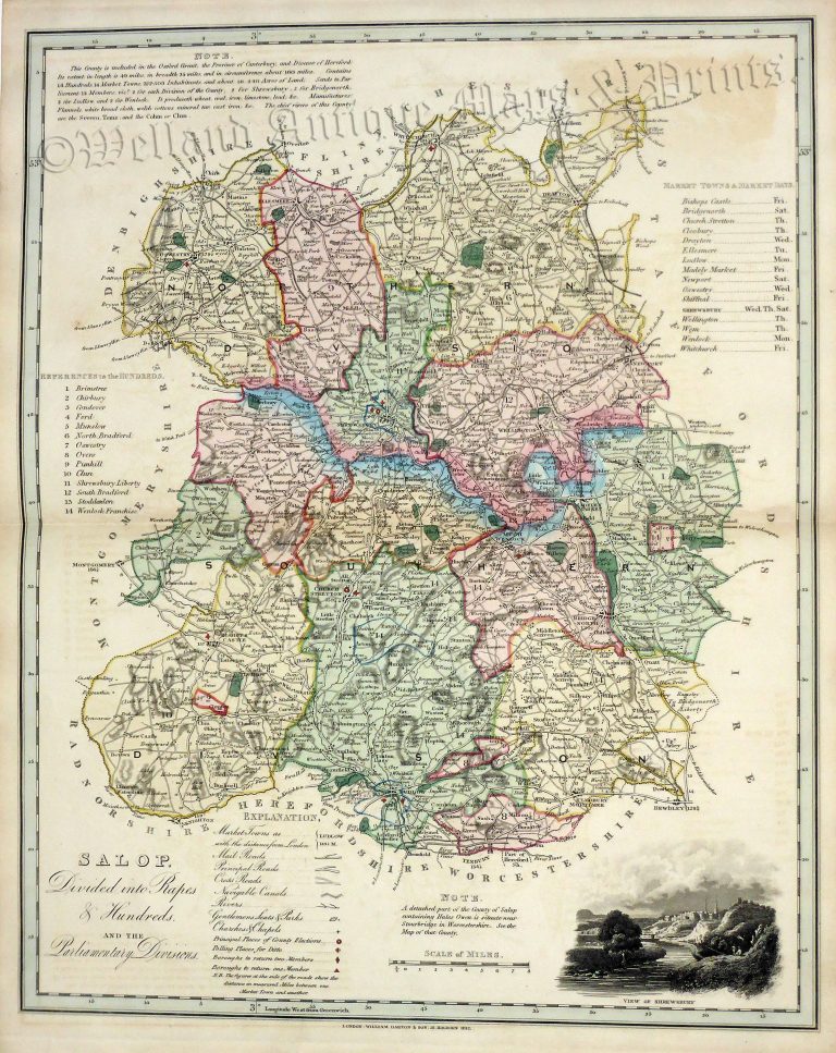 Shropshire Maps Archives - Welland Antique Maps