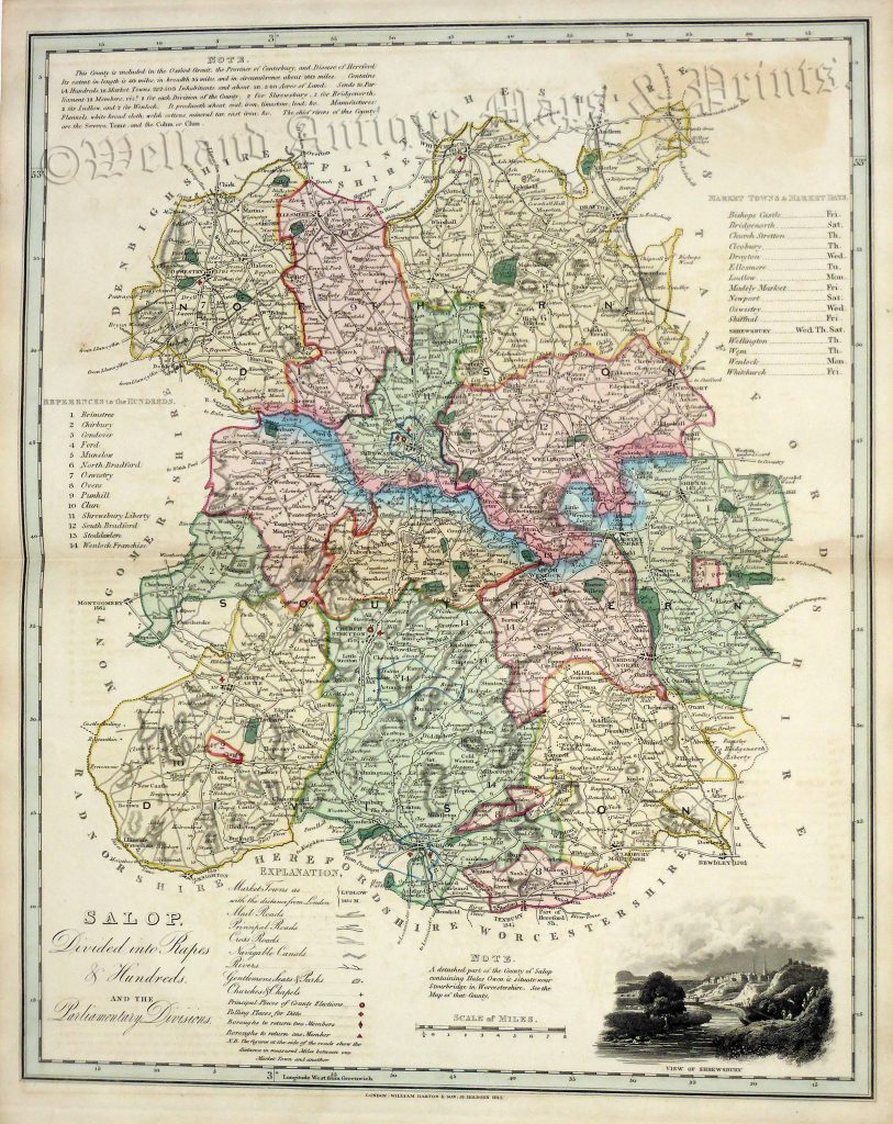 Shropshire Maps Archives - Welland Antique Maps