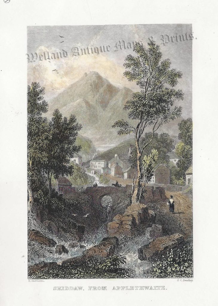 'CALDER ABBEY, Cumberland.' by Grose / Angus c.1811 - Welland Antique Maps