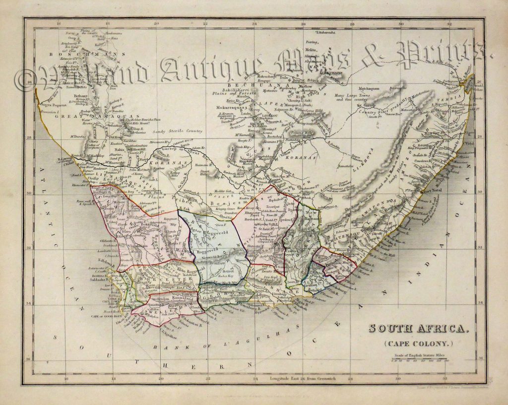 'SOUTH AFRICA' by E. Stanford c.1894 - Welland Antique Maps