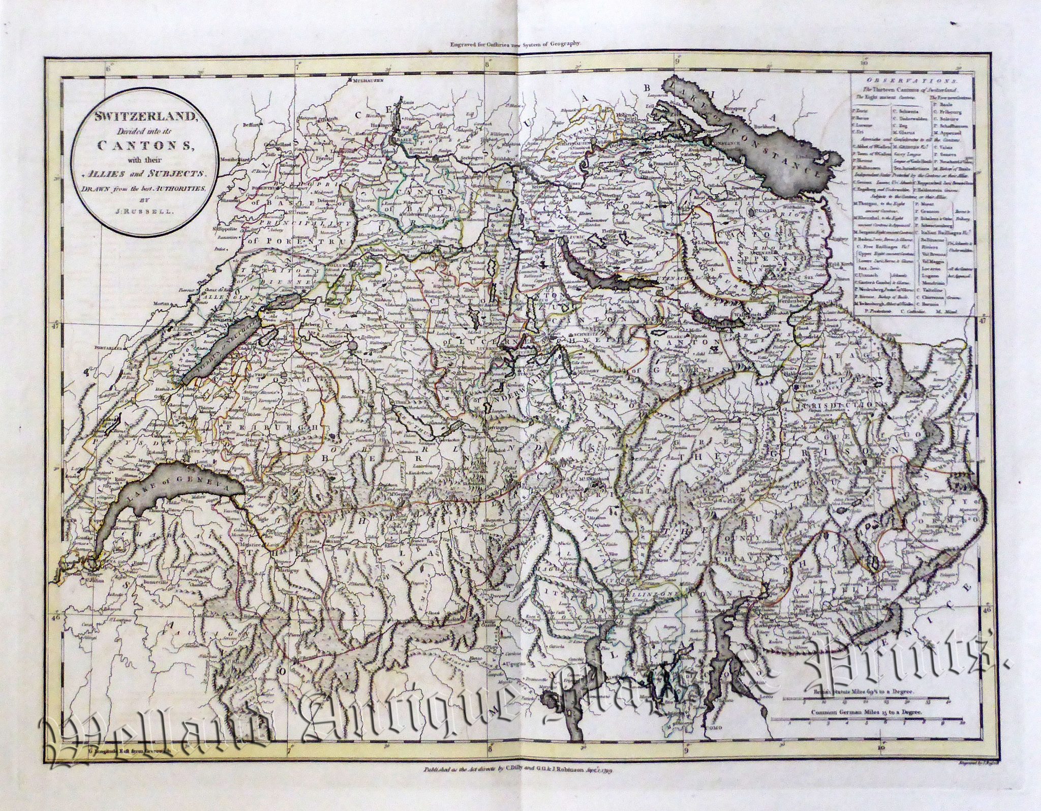 Switzerland Archives - Welland Antique Maps