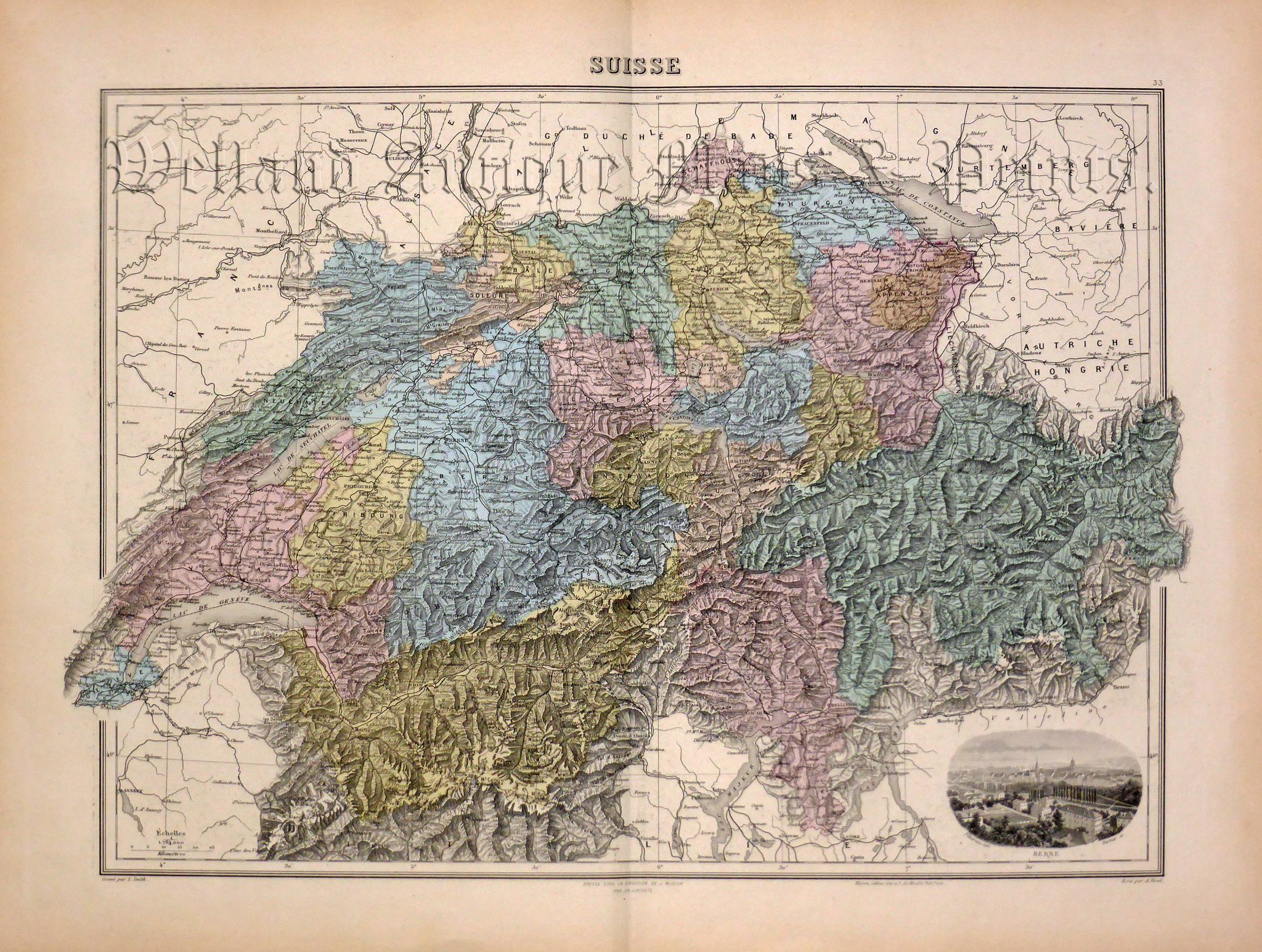 Switzerland Archives - Welland Antique Maps