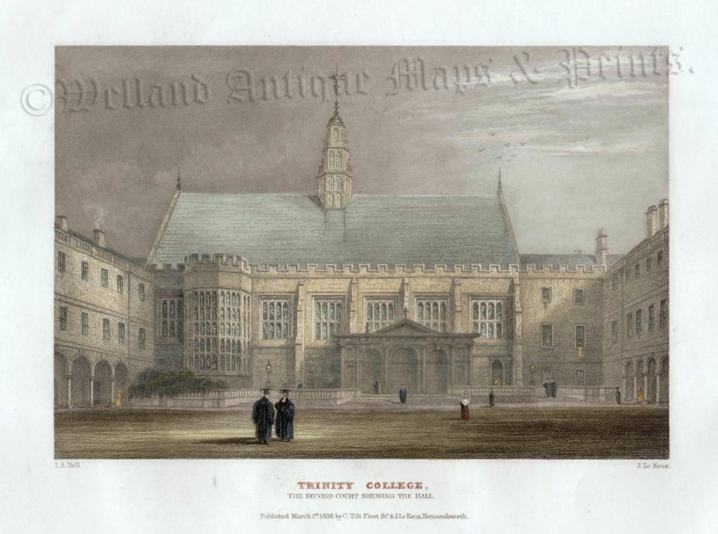 ‘THE GATEWAY OF TRINITY COLLEGE’ (Cambridge) by W. Matthison c.1907 ...
