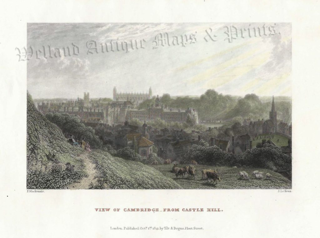 'CAMBRIDGE IN ENGLAND' from "Meyer's Universum" c.1842 - Welland ...