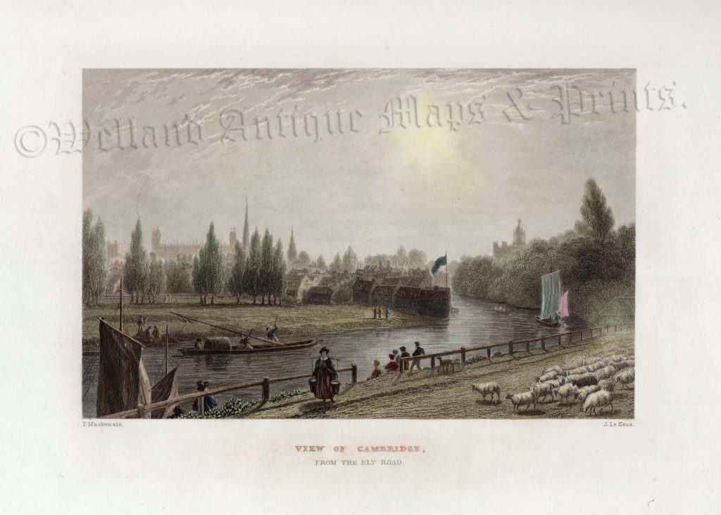 'CAMBRIDGE IN ENGLAND' from "Meyer's Universum" c.1842 - Welland ...