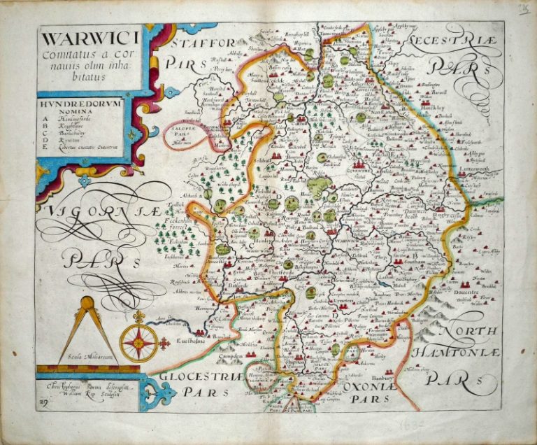 Warwickshire Maps Archives - Welland Antique Maps