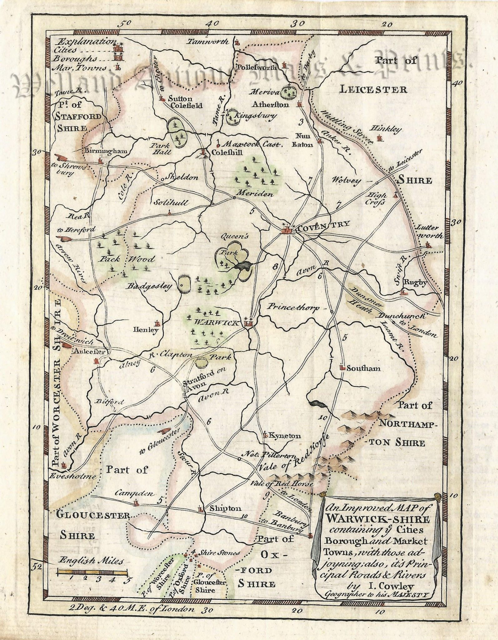 Warwickshire Maps Archives - Welland Antique Maps