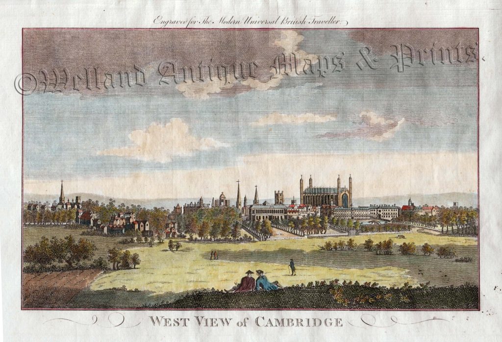 'CAMBRIDGE IN ENGLAND' from "Meyer's Universum" c.1842 - Welland ...