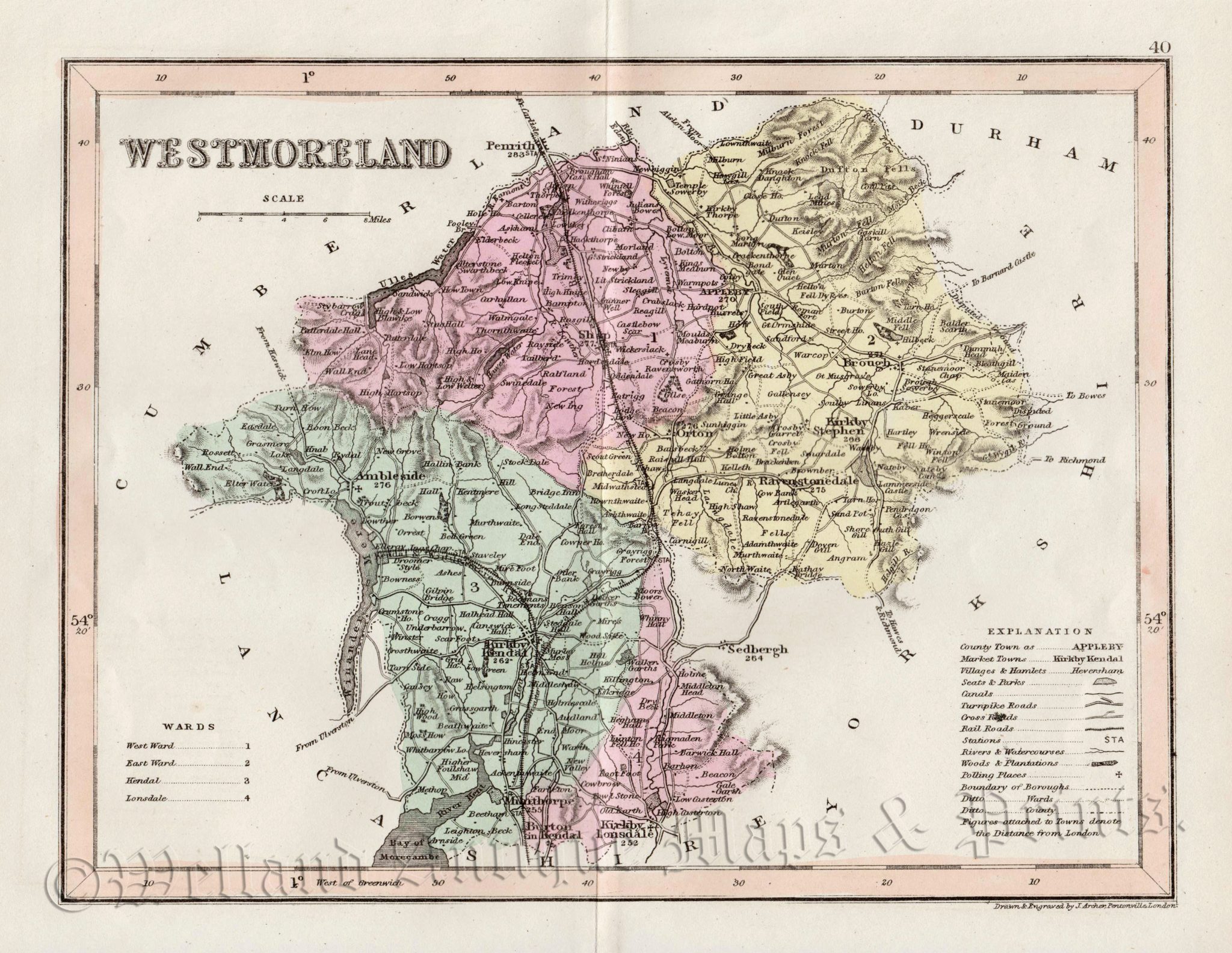 Westmorland Maps Archives - Welland Antique Maps