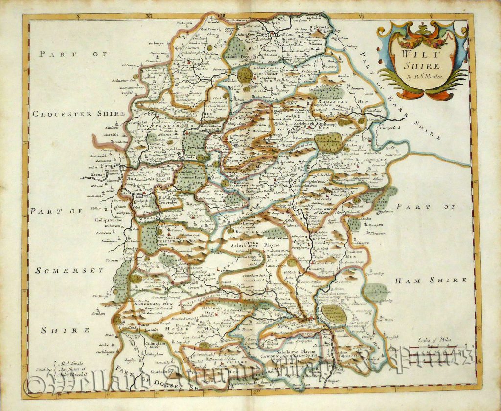 ‘Wiltshire.’ by Thomas Moule c.1837 – Welland Antique Maps
