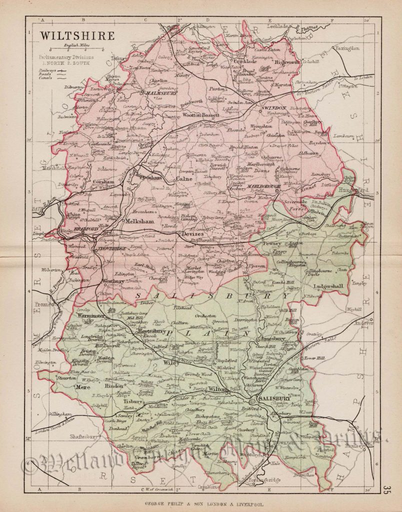 Wiltshire Maps Archives - Welland Antique Maps
