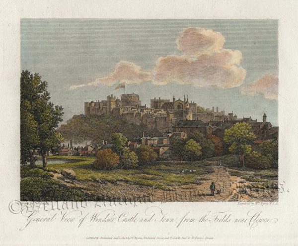 'General View of Windsor Castle and Town, from the Fields near Clewer ...