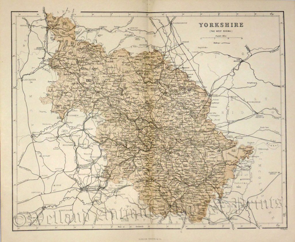 'THE WEST RIDING of YORKSHIRE' by Robert Morden c.1695 (First Edition ...
