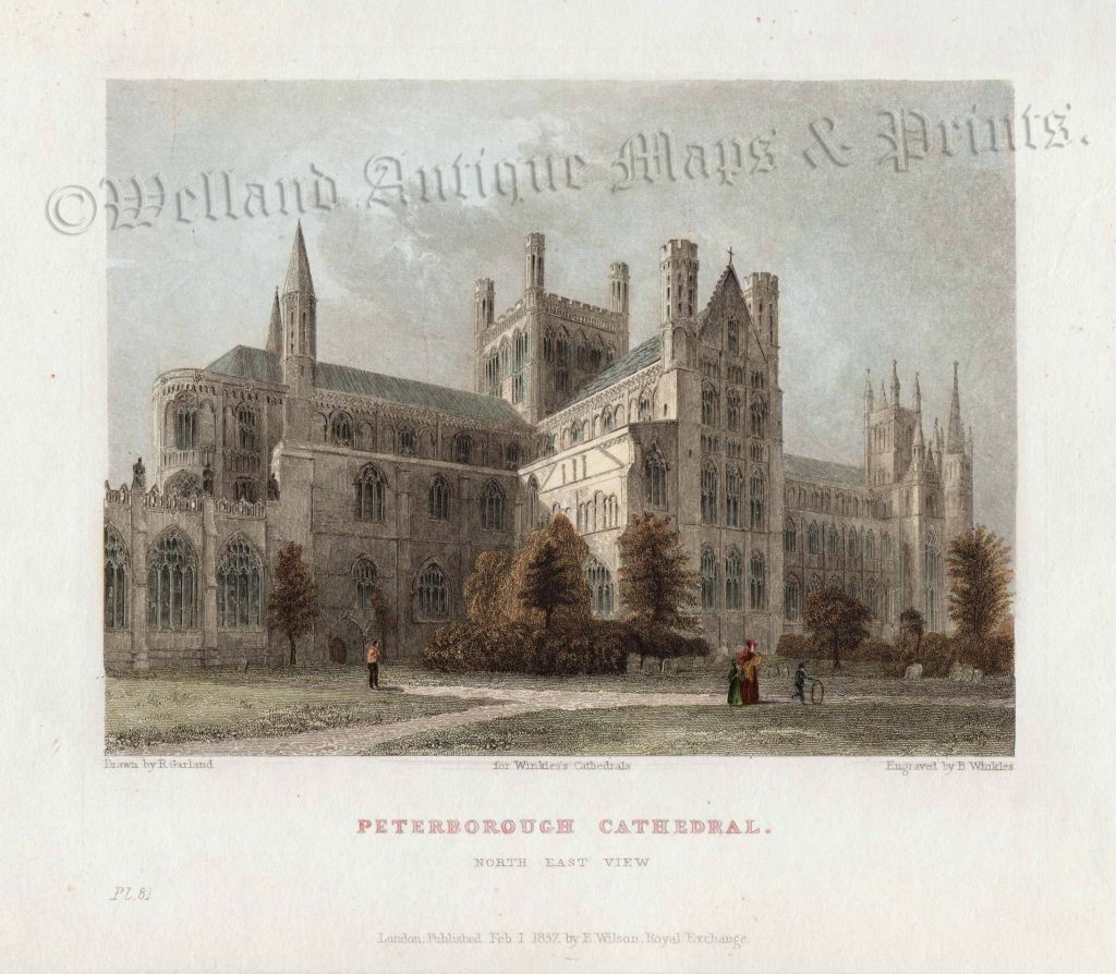 Peterborough Cathedral (Untitled) by Cecil Aldin c.1920s - Welland ...