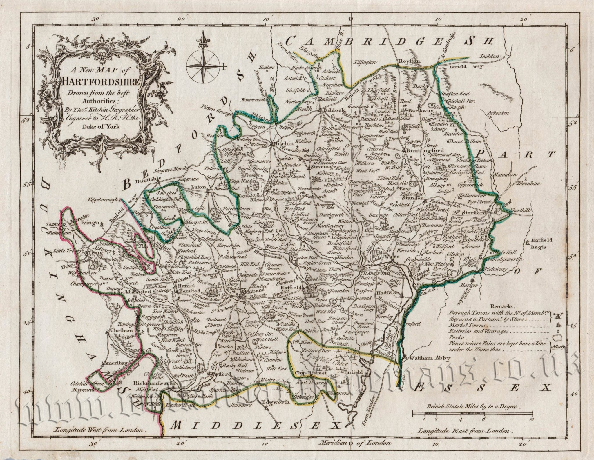 Hertfordshire Maps Archives - Welland Antique Maps