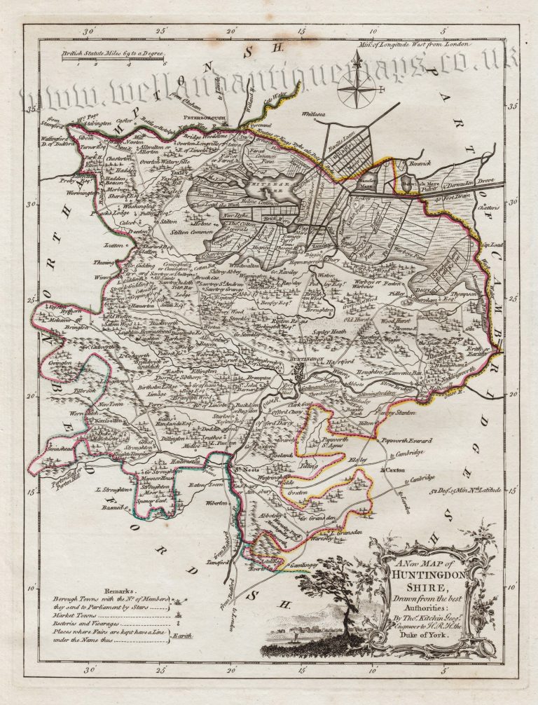 Huntingdonshire Maps Archives - Welland Antique Maps