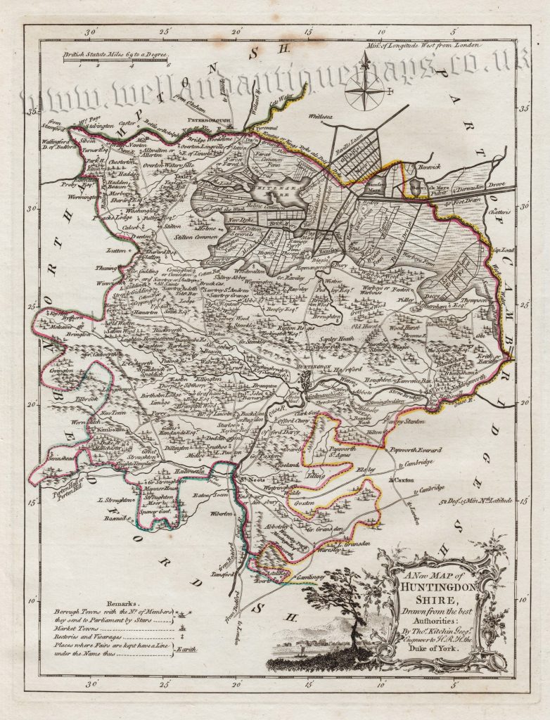 Huntingdonshire Maps Archives - Welland Antique Maps