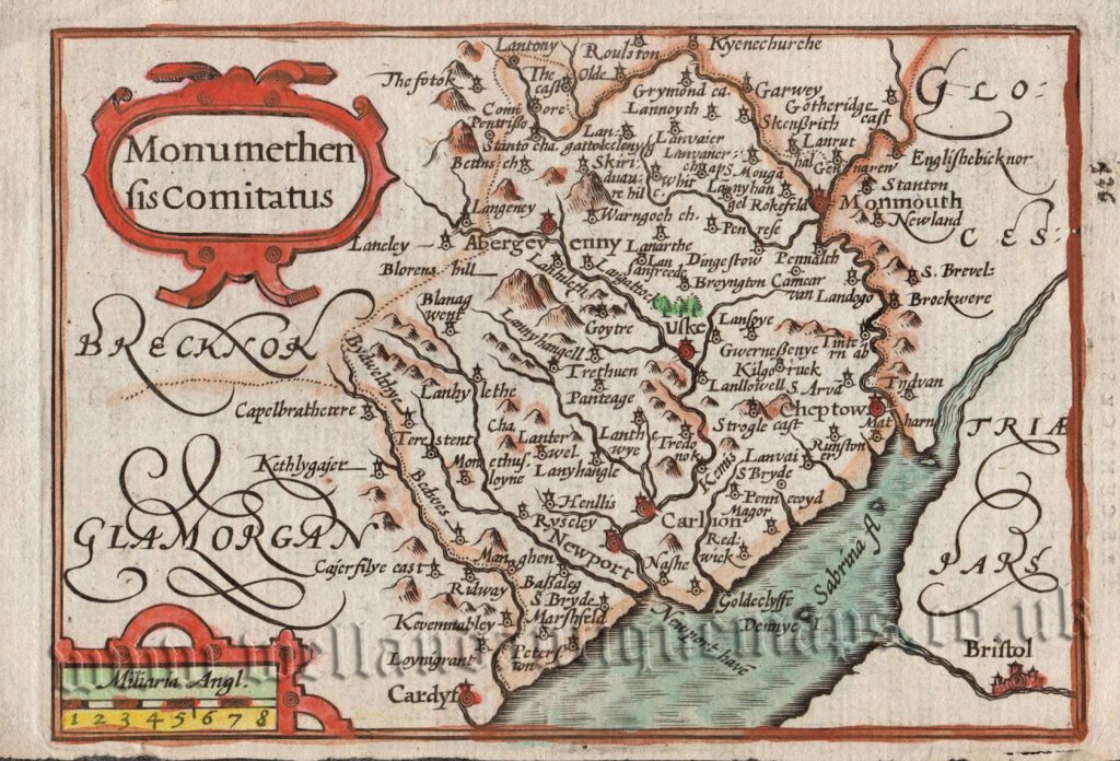 ‘MONMOUTH SHIRE.’ by Sidney Hall c.1833 – Welland Antique Maps