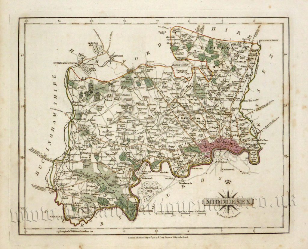 Middlesex Maps Archives - Welland Antique Maps