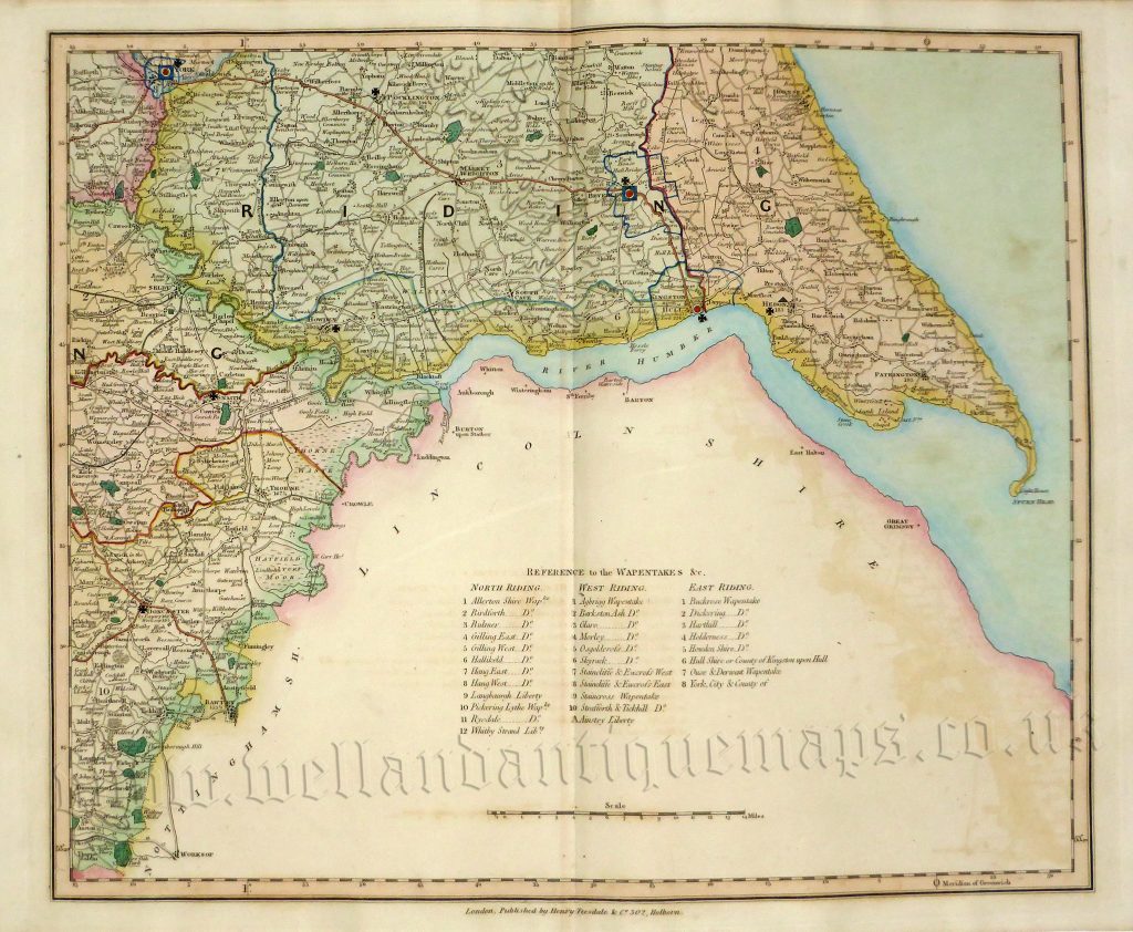 'YORKSHIRE.' (on 4 Sheets) by H. Teesdale (R. Rowe) c.1832 - Welland ...