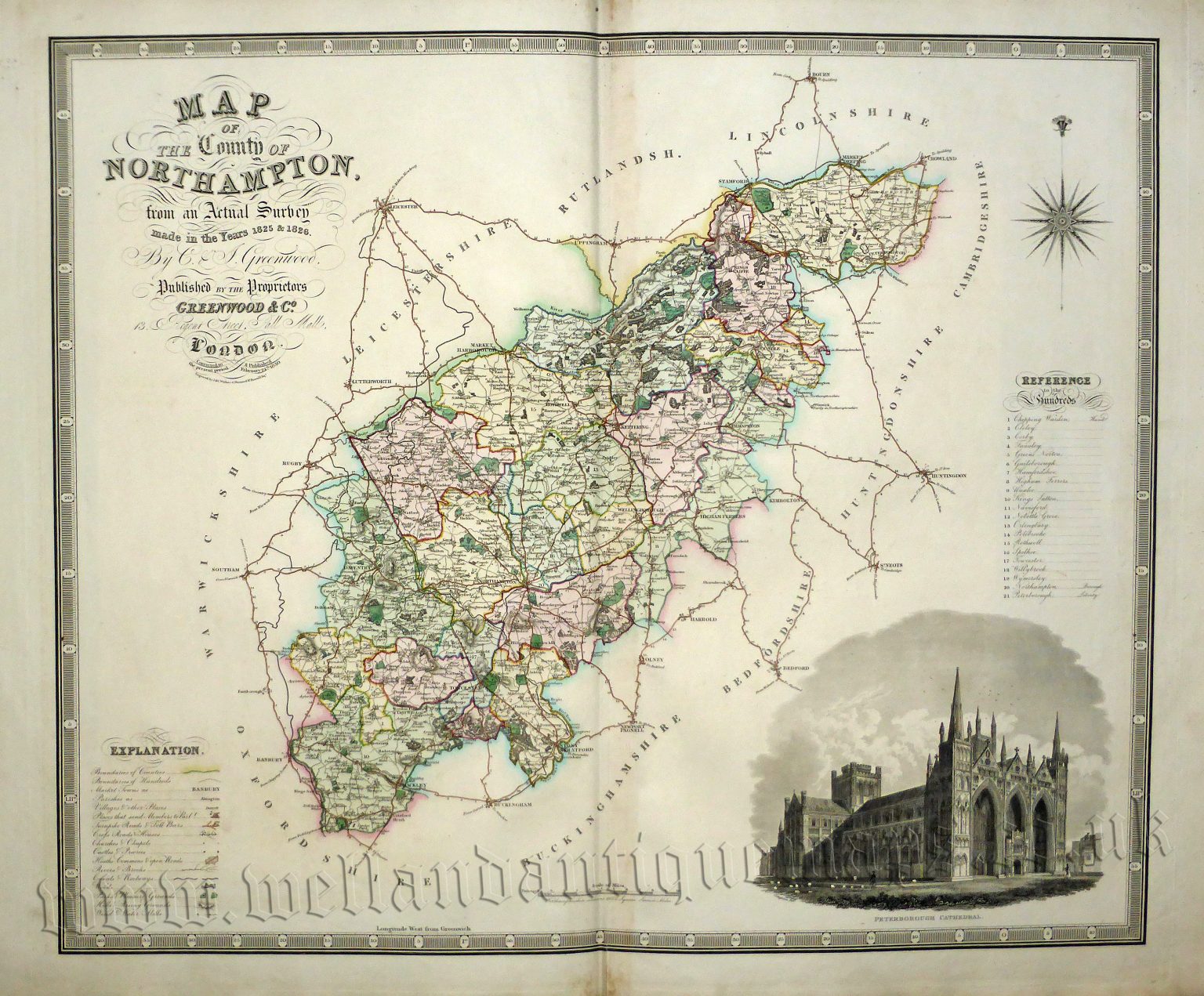 Northamptonshire Maps Archives - Welland Antique Maps