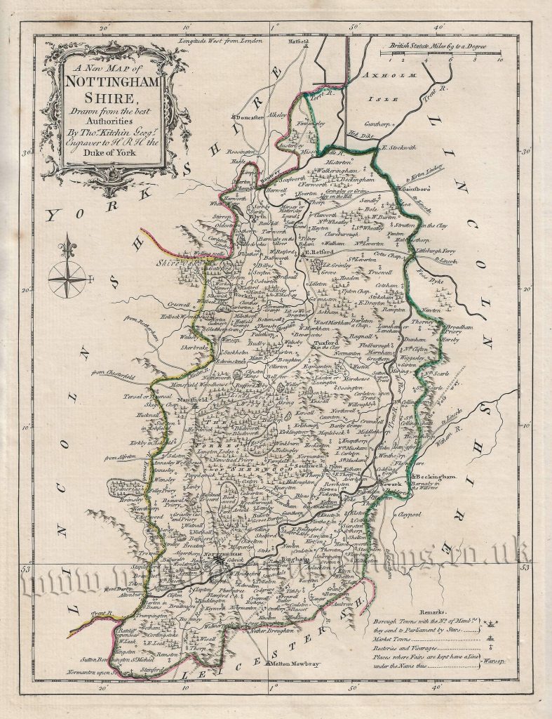 Nottinghamshire Maps Archives - Welland Antique Maps