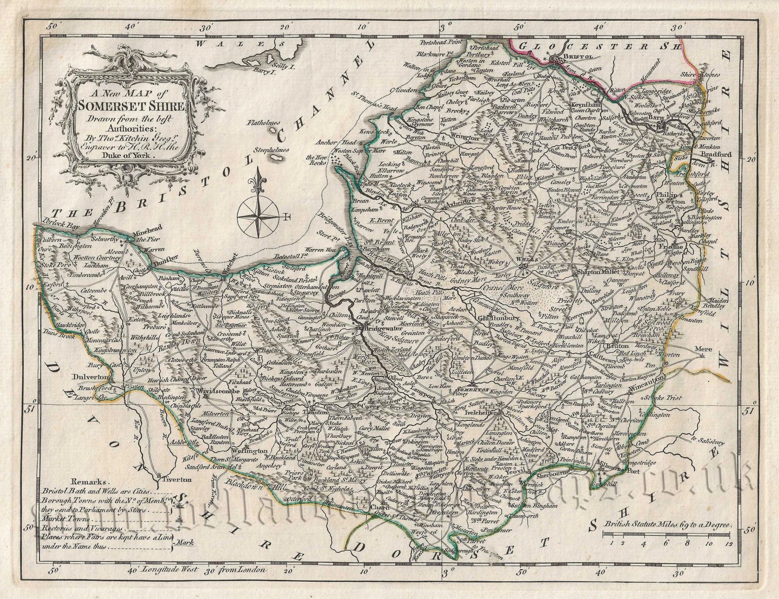 Somerset Maps Archives - Welland Antique Maps