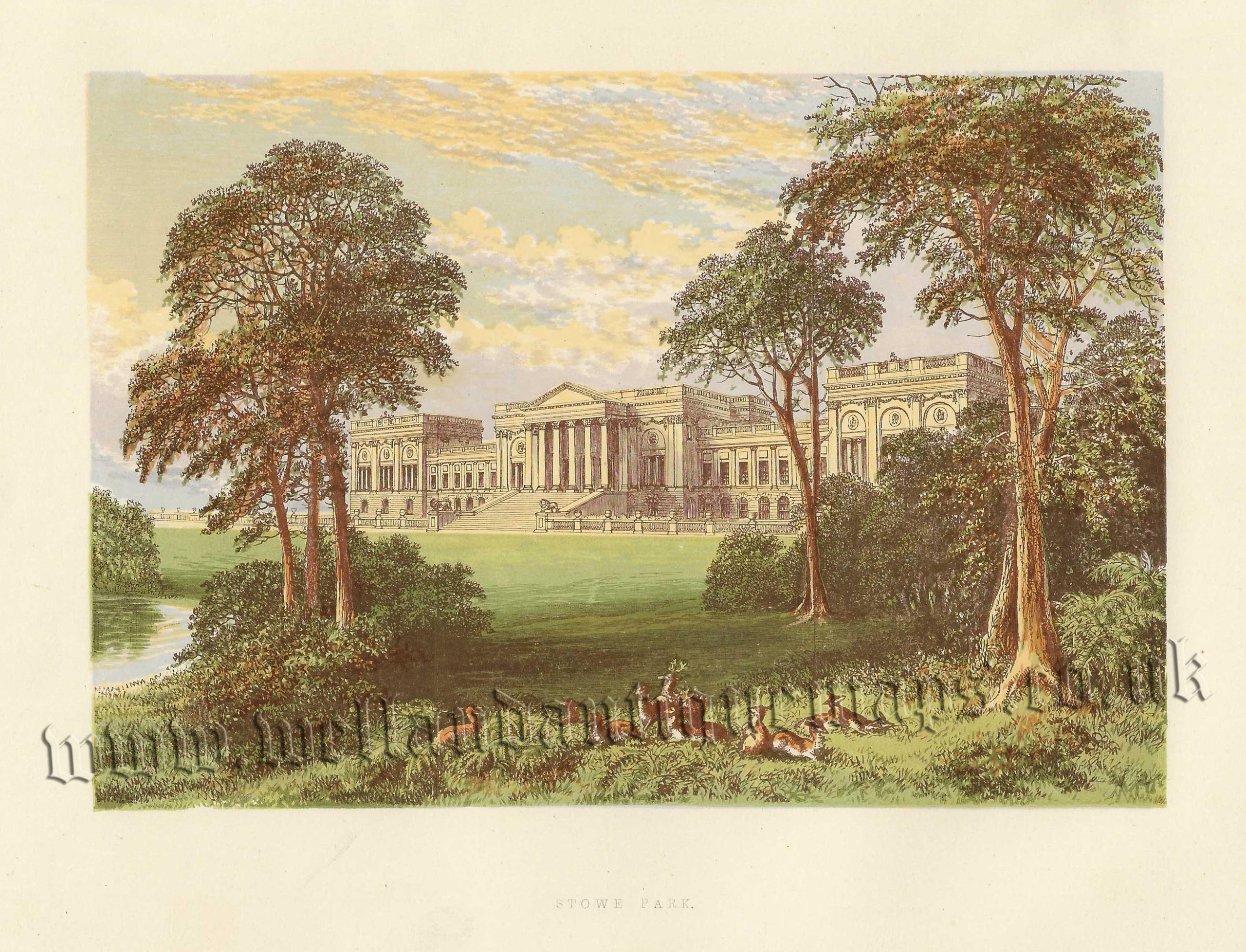 ‘STOWE PARK' (Stowe House, Buckinghamshire) by A. F. Lydon / B. Fawcett ...