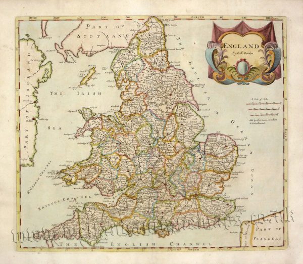 'ENGLAND by Robt. Morden' c.1772 - Welland Antique Maps