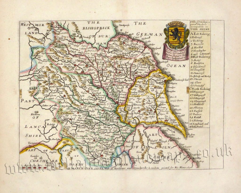 General Maps of Yorkshire Archives - Welland Antique Maps