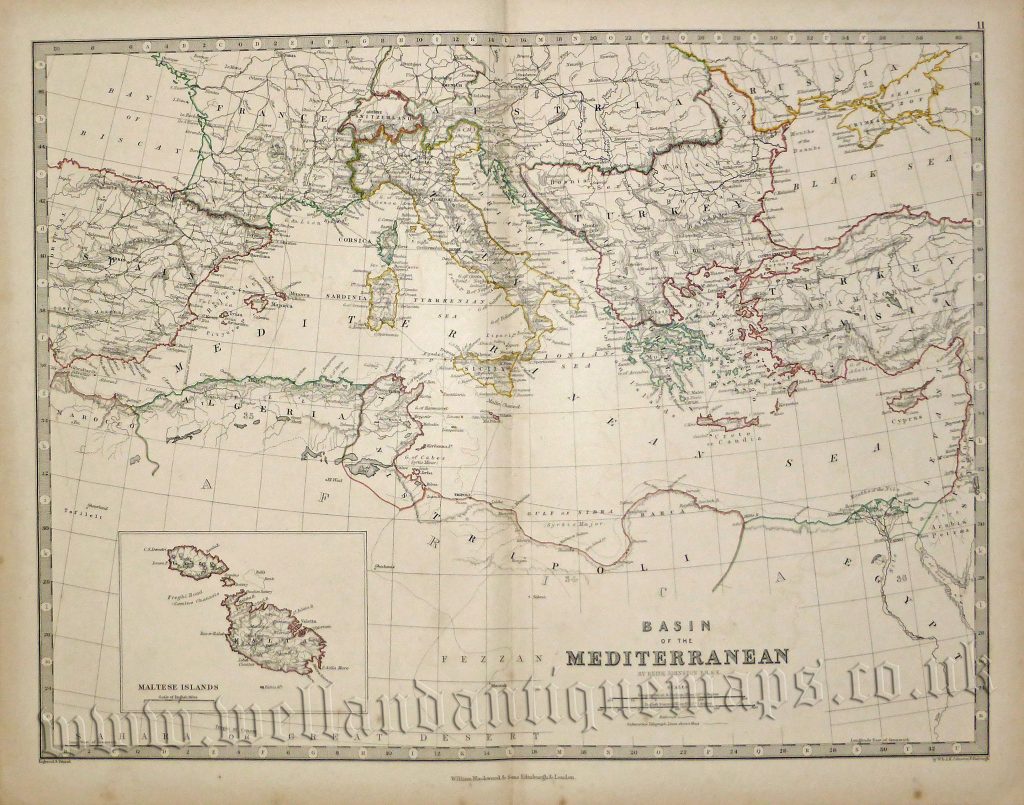 Mediterranean Basin & Islands Archives - Welland Antique Maps