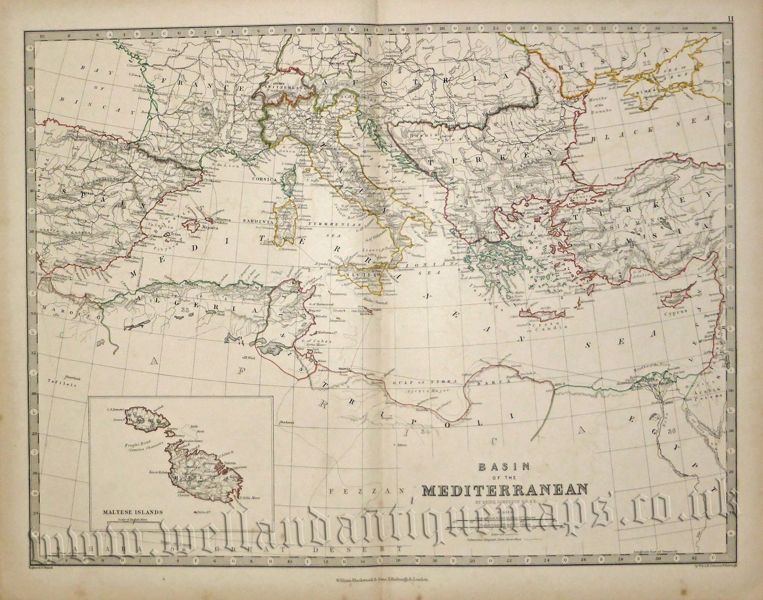 Mediterranean Basin & Islands Archives - Welland Antique Maps