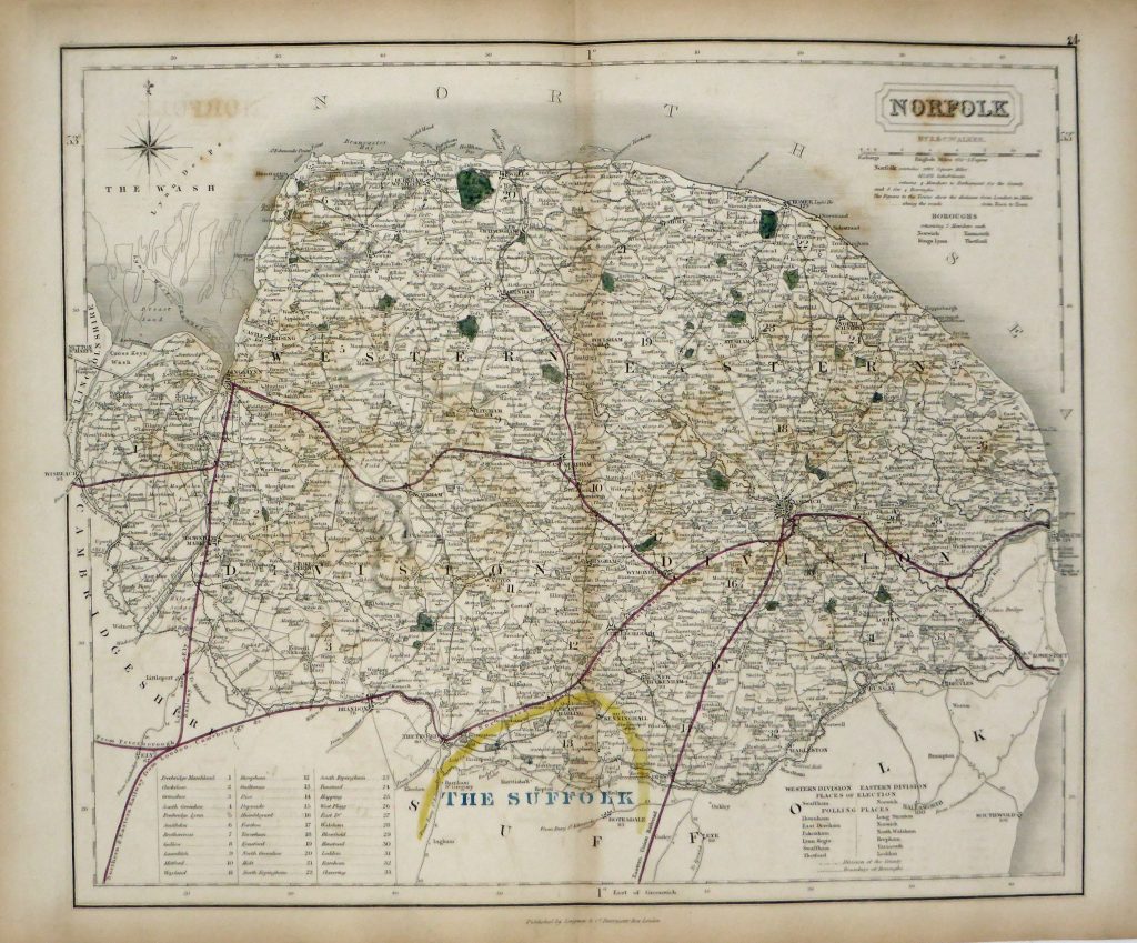 Norfolk Maps Archives - Welland Antique Maps