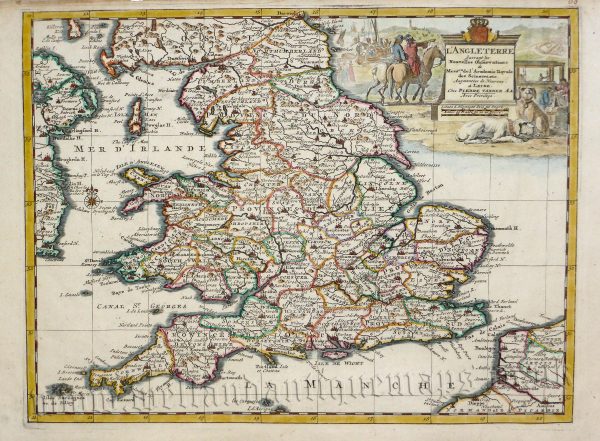 'L'ANGLETERRE [ENGLAND & WALES] Suivant les Nouvelles Observations ...