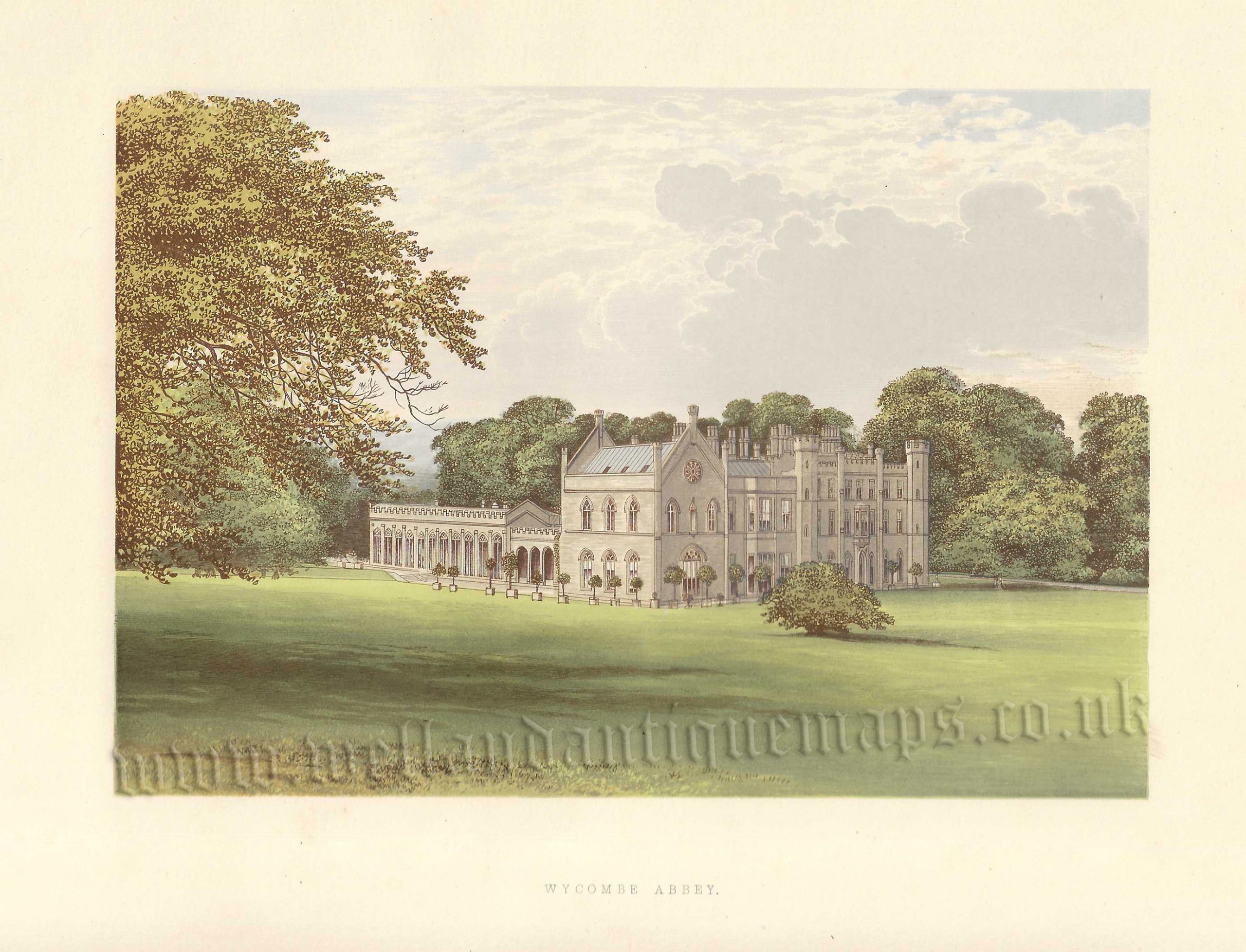 'WYCOMBE ABBEY.' (Buckinghamshire) by A. F. Lydon / B. Fawcett / F. O ...