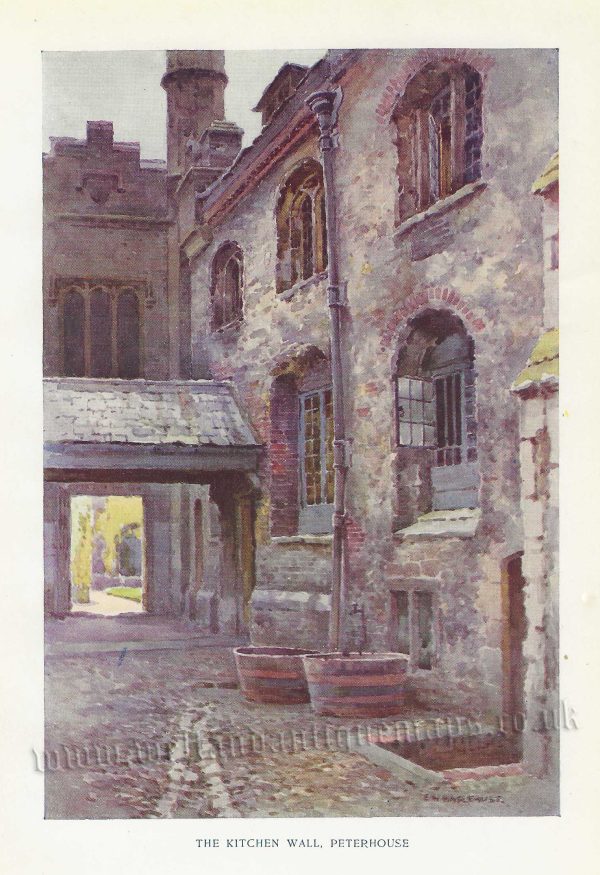 ‘THE KITCHEN WALL PETERHOUSE’ (Cambridge) by E. W. Haslehust c.1915 ...