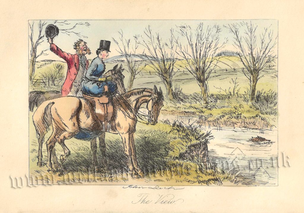 'The View' by John Leech (R. S. Surtees) c.1865 - Welland Antique Maps