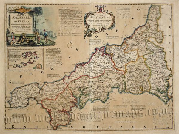 'A NEW Improved MAP of CORNWALL from the Best SURVEYS ...' by Thomas ...