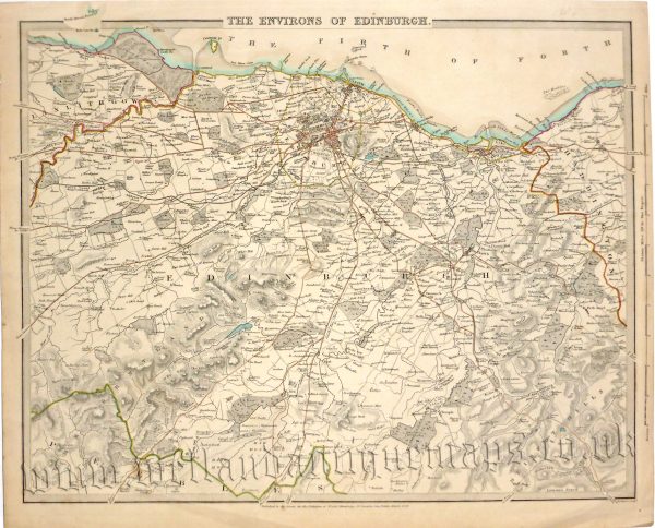 'THE ENVIRONS OF EDINBURGH.' by B. R. Davies (S. D. U. K.) c.1838 ...