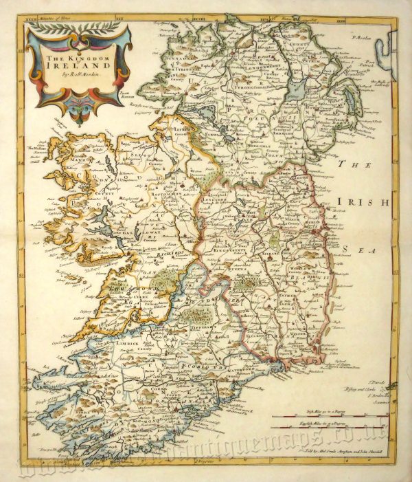 THE KINGDOM OF IRELAND by Rob.t Morden.’ c.1695 (First Edition ...